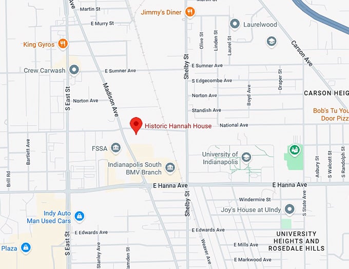 16. historic hannah house map