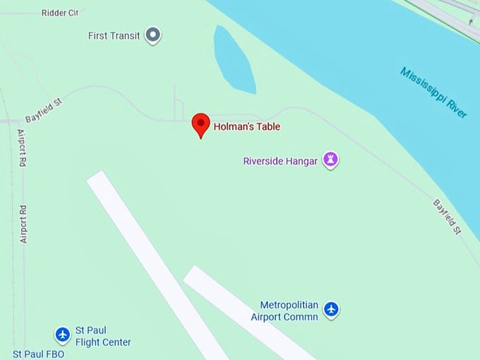 16. holman's table's map