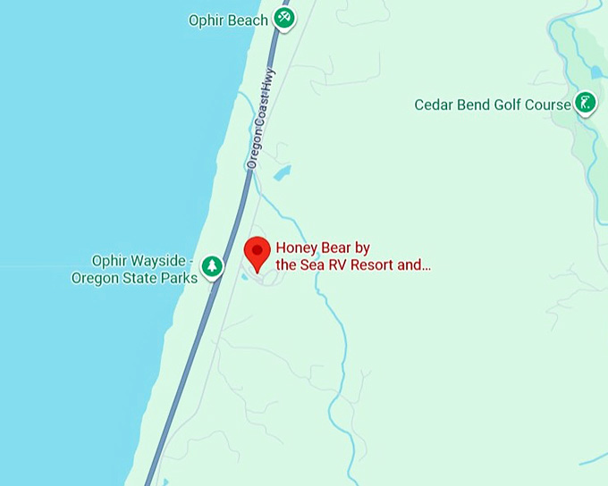 16. honey bear by the sea rv resort and campground map