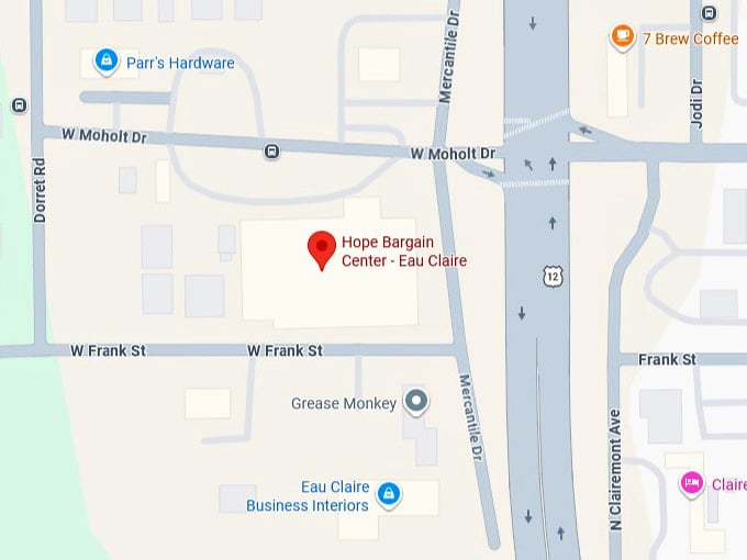 16. hope bargain center eau claire map
