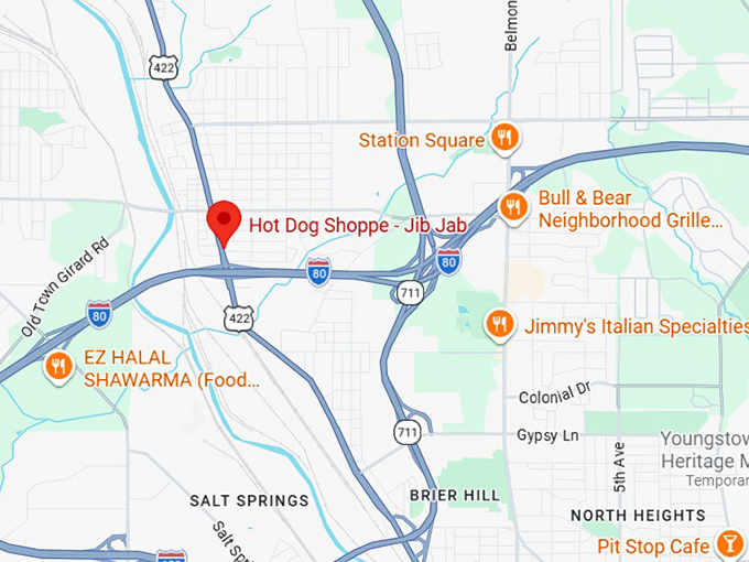 16. hot dog shoppe jib jab map