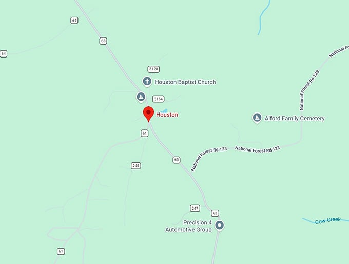 16. houston, al map