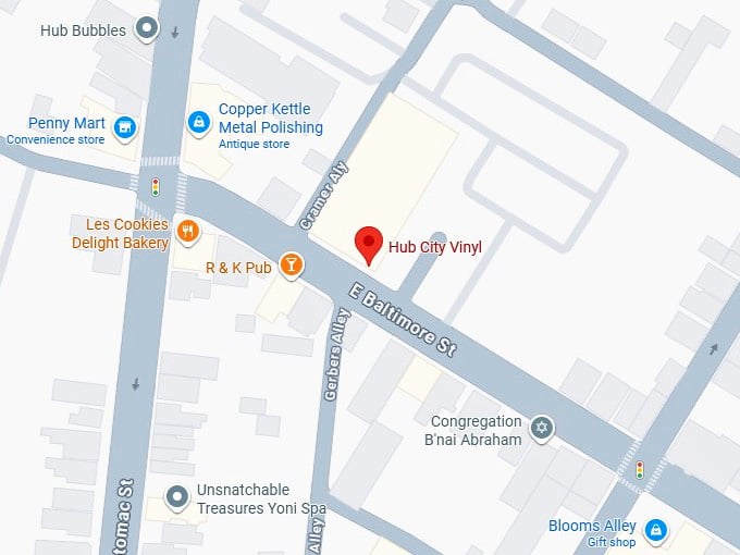 16. hub city vinyl map