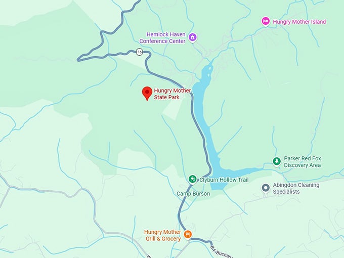 16. hungry mother state park map