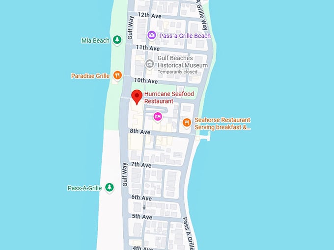 16. hurricane seafood restaurant map