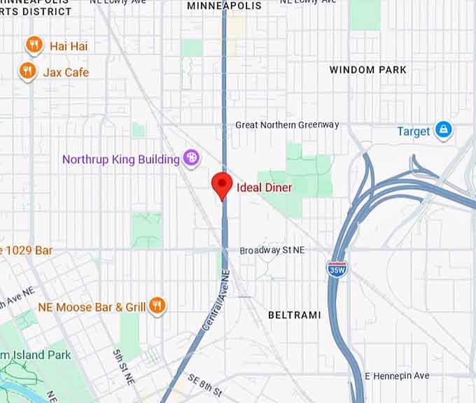 16. ideal diner map