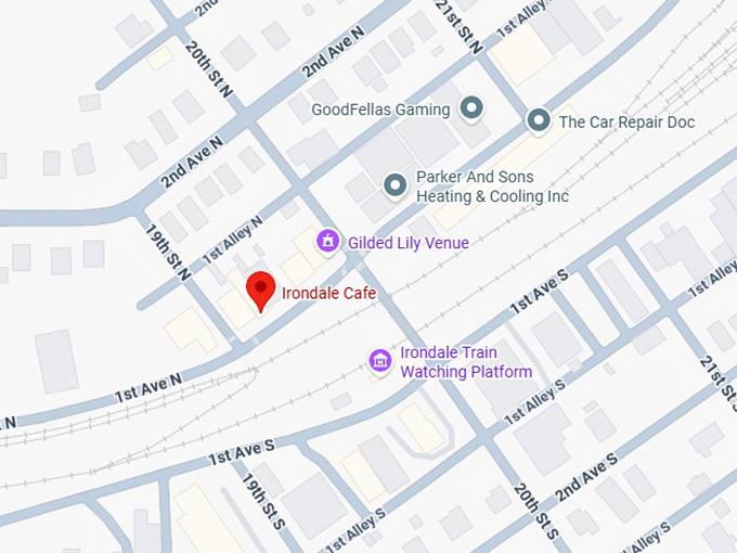 16. irondale cafe map