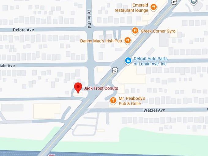 16. jack frost donuts' map