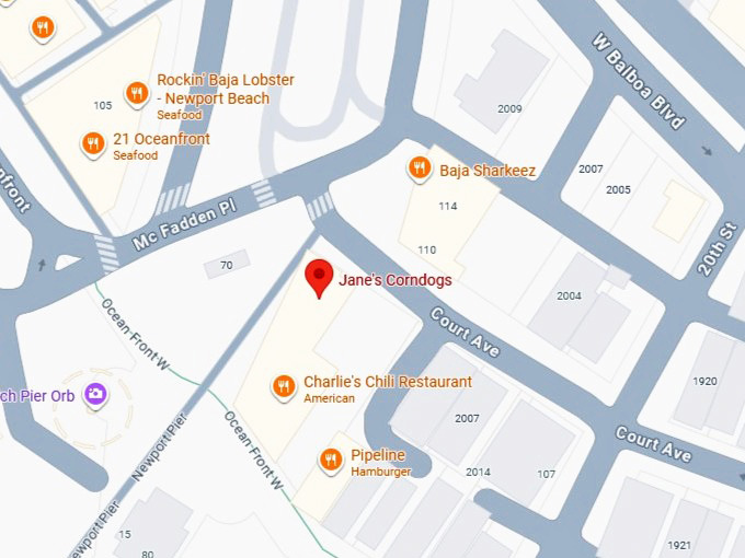 16. jane's corndogs' map