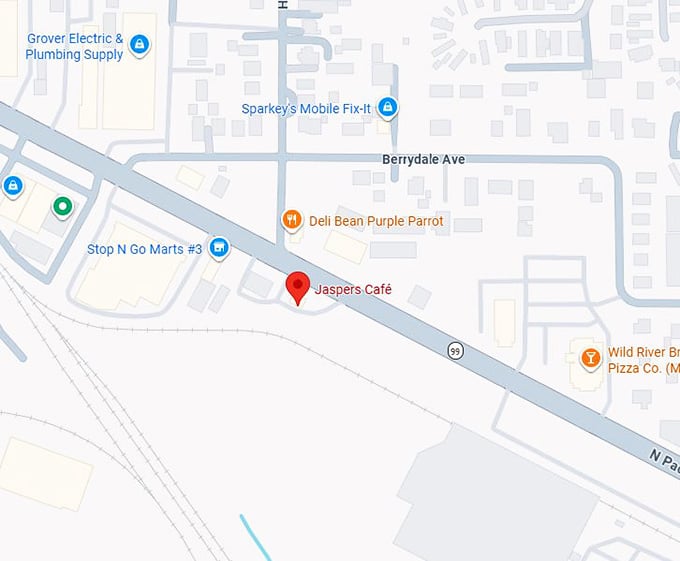 16. jaspers caf&eacute; map