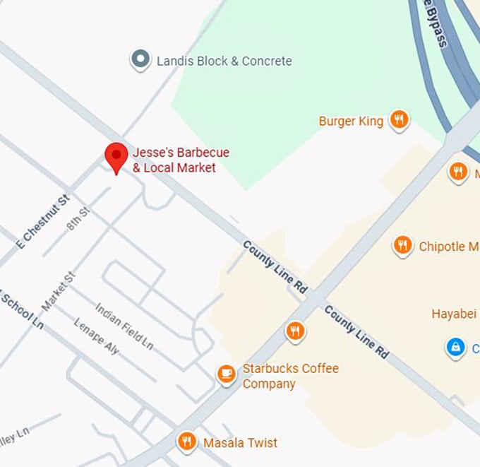 16. jesse's barbecue & local market map