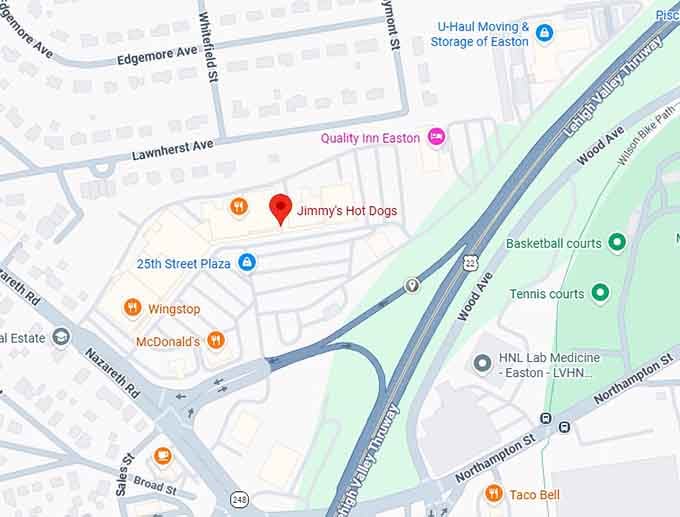 16. jimmy&rsquo;s hot dogs map