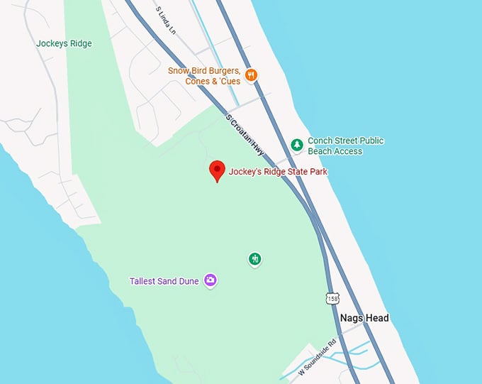 16. jockey's ridge state park map