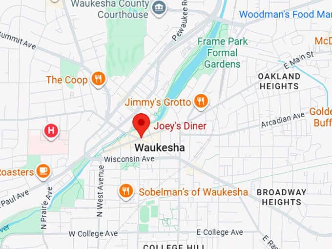 16. joey's diner map