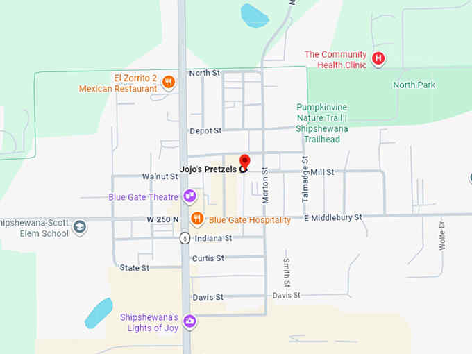 16. jojo's pretzels map