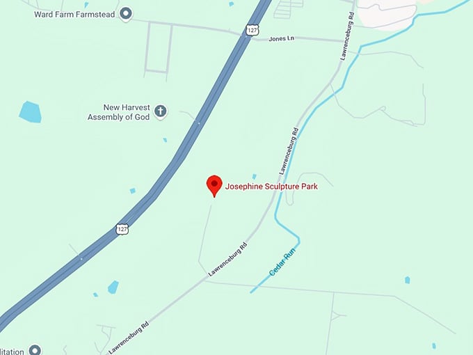 16. josephine sculpture park map