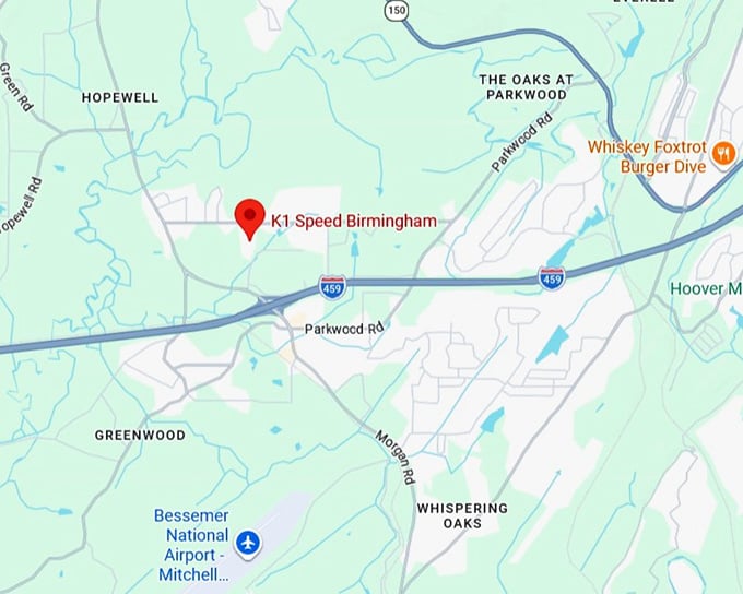 16. k1 speed birmingham map