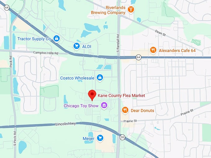 16. kane county flea market map
