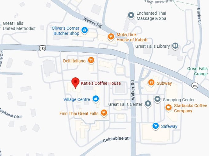 16. katie's coffee house's map