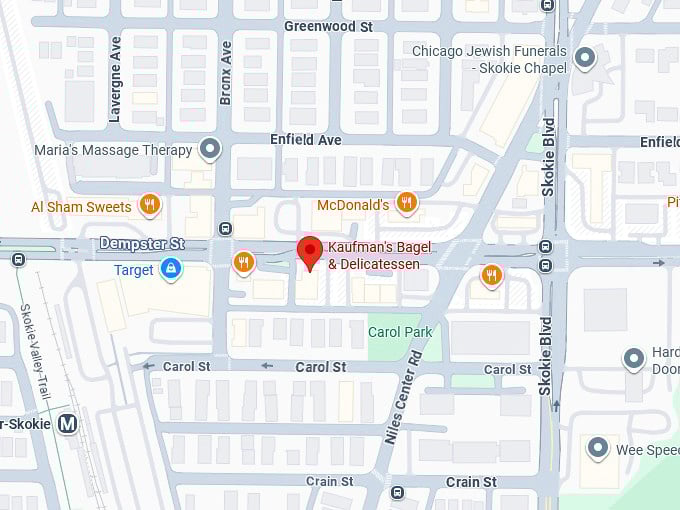 16. kaufman's bagel & delicatessen map