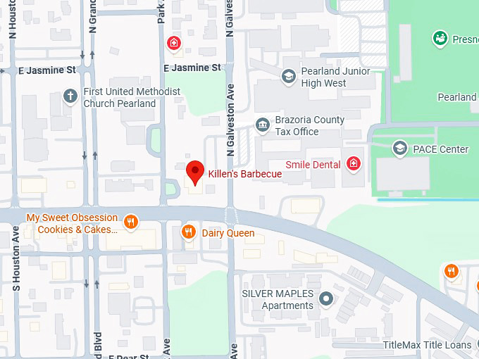 killen&rsquo;s barbecue map