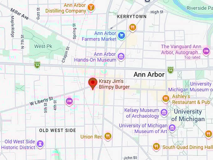 16. krazy jim&rsquo;s blimpy burger map