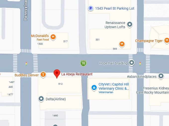 16. la abeja restaurant's map