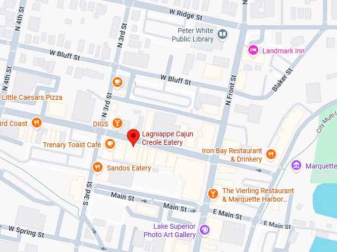 16. lagniappe cajun creole eatery map