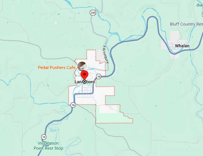 16. lanesboro, mn map