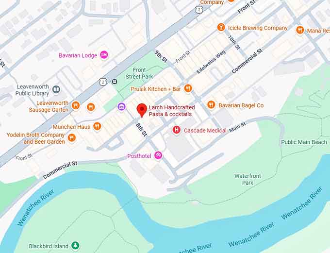 16. larch handcrafted pasta & cocktails map