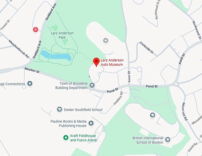 16. larz anderson auto museum map