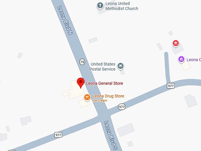 16. leona general store's map