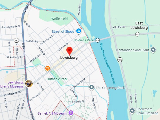 16. lewisburg map