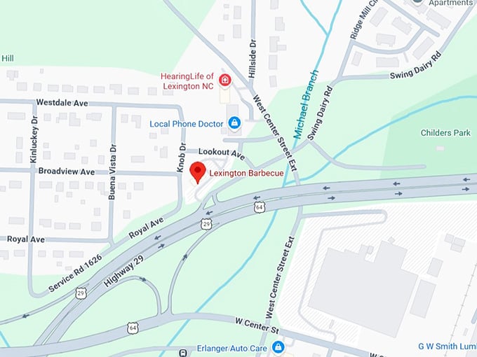 16. lexington barbecue map