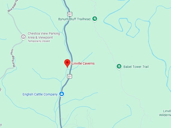 16. linville caverns map