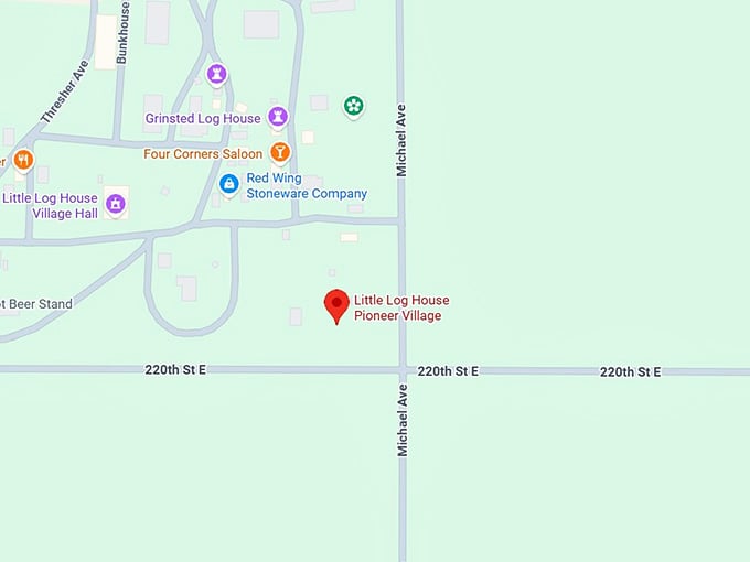 16. little log house pioneer village map