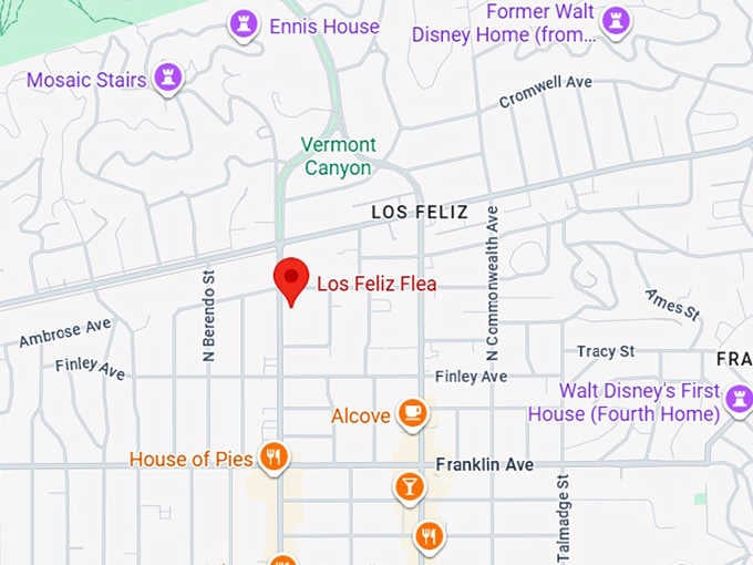 16. los feliz flea map
