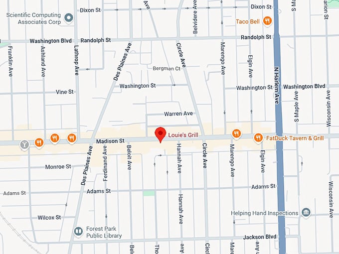 16. louie's grill map