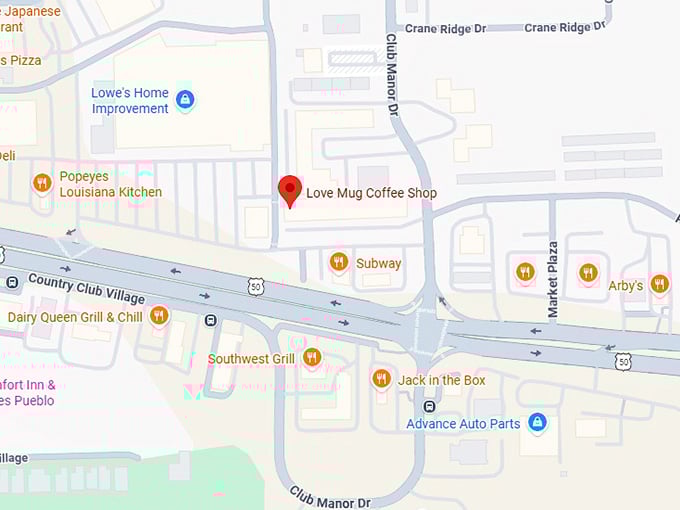 16. love mug coffee shop map