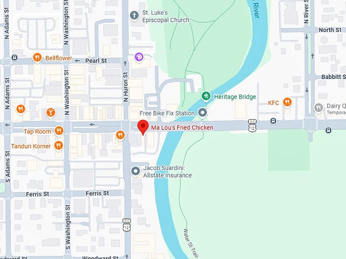 16. ma lou&rsquo;s fried chicken map