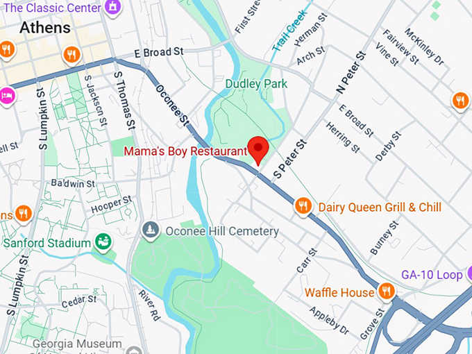 16. mama's boy restaurant map