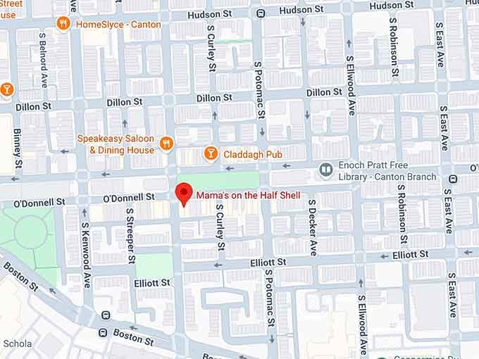 16. mama&rsquo;s on the half shell map