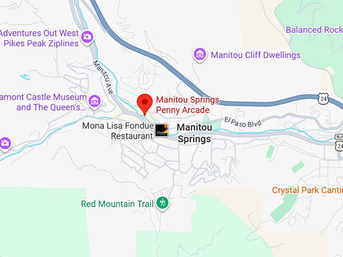 16. manitou springs penny arcade map
