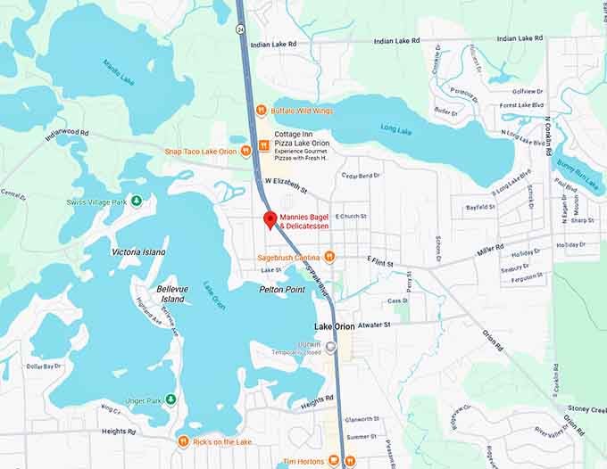16. mannies bagel & delicatessen llc map