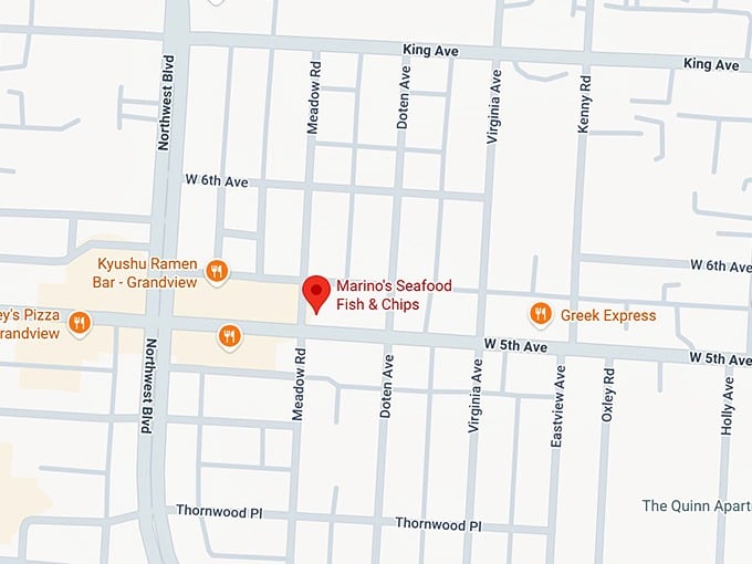 16. marino's seafood fish & chips map