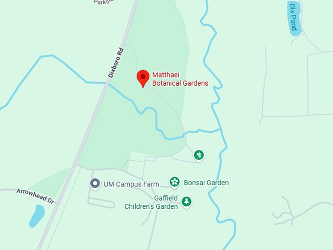 16. matthaei botanical gardens map