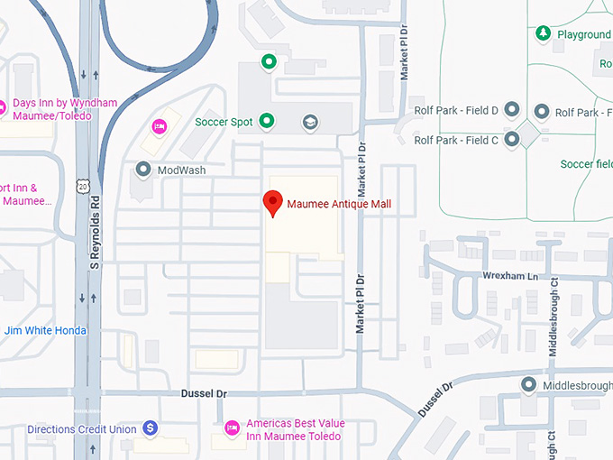 16. maumee antique mall map