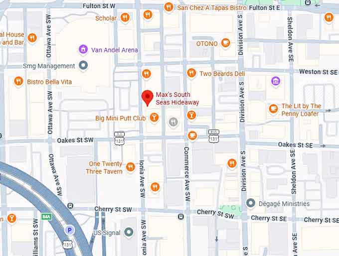 max’s south seas hideaway map