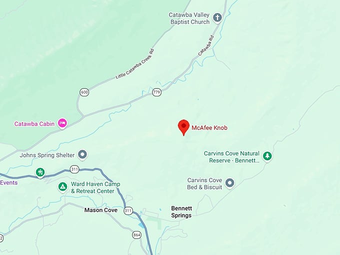 16. mcafee knob map