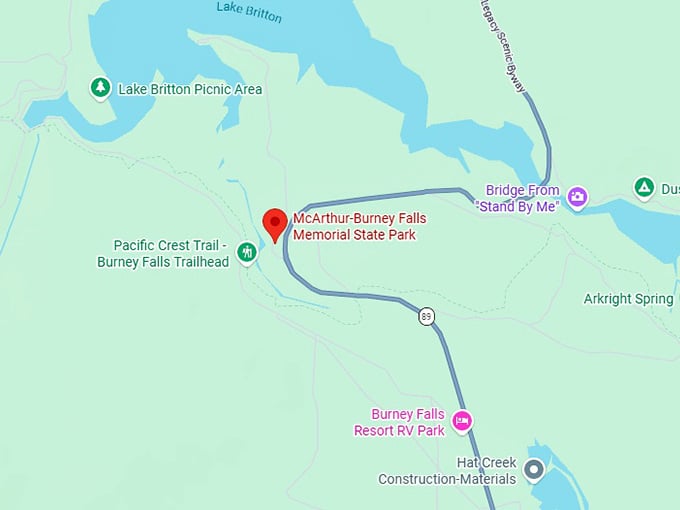 16. mcarthur burney falls memorial state park map